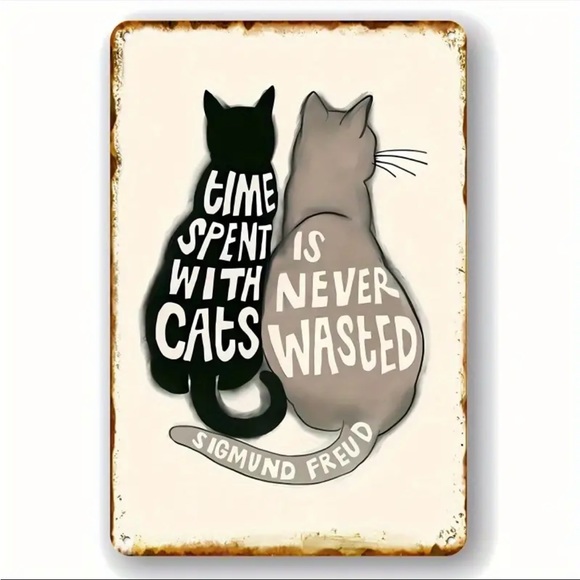 Wall Decor | Cat Couple Time Spent With Cats Tin Signs Vintage ...